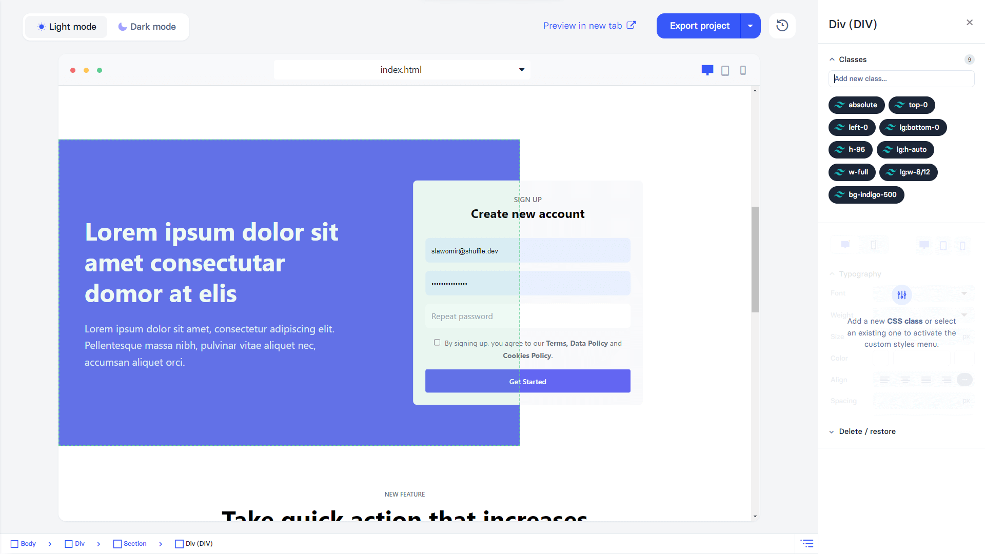Plain UI - Simple template for Tailwind, Bootstrap and Bulma