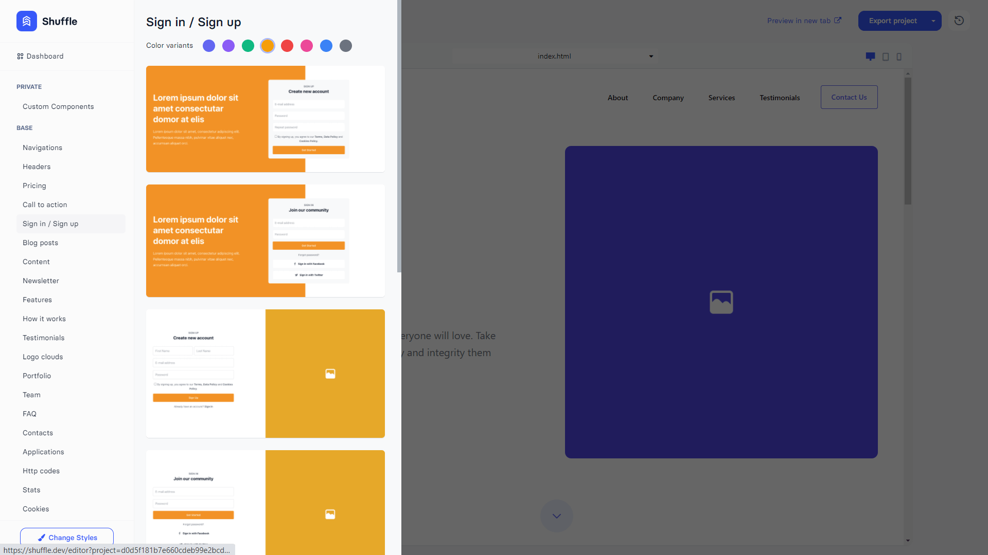 Plain UI - Simple template for Tailwind, Bootstrap and Bulma