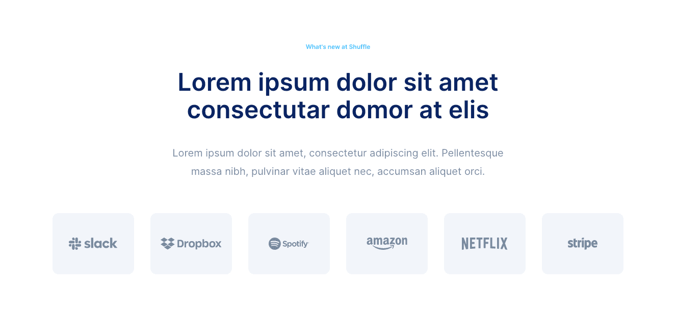 Tailwind Logo clouds Components in Zeus library