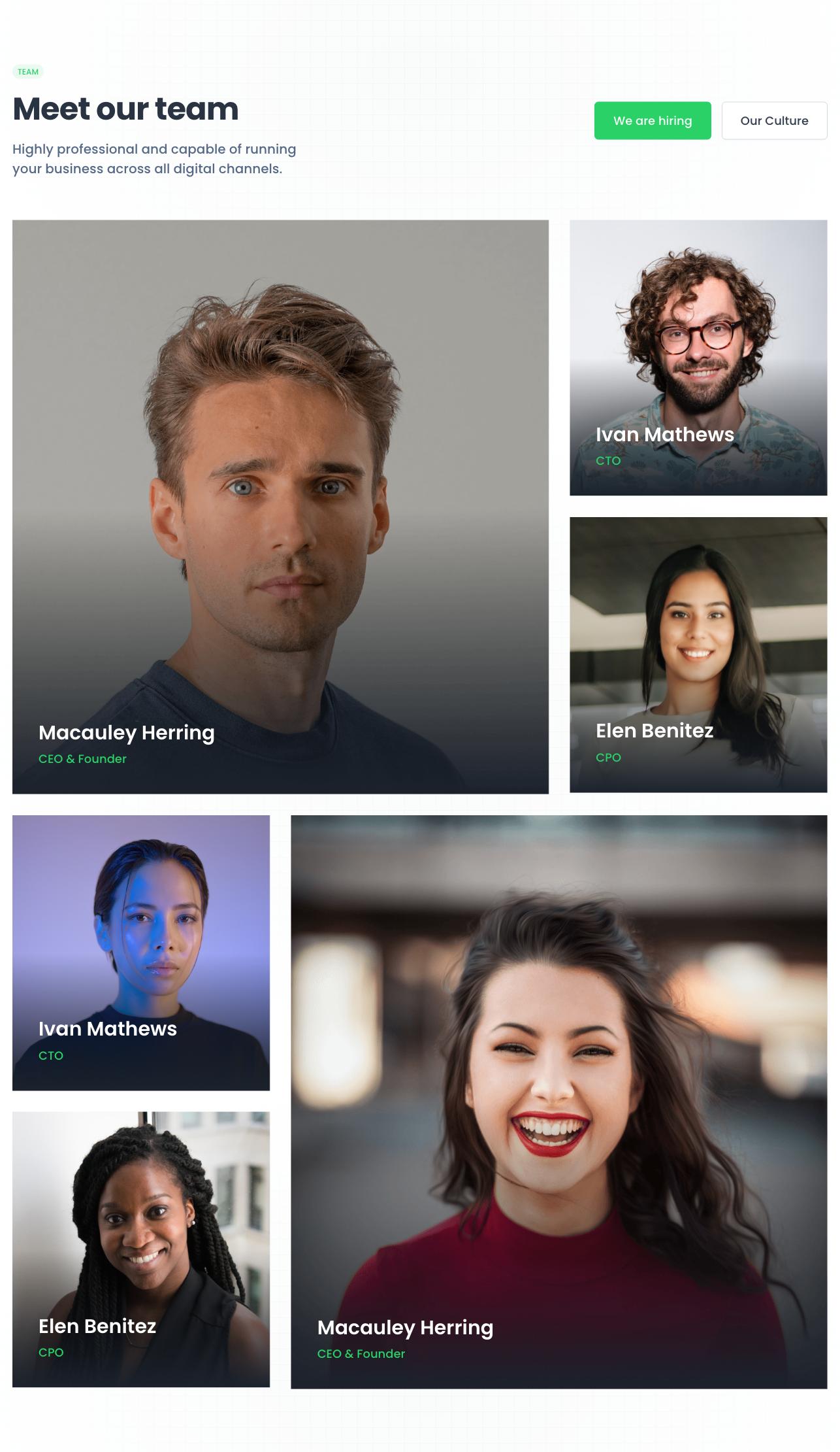 Tailwind Team Components in Flex library