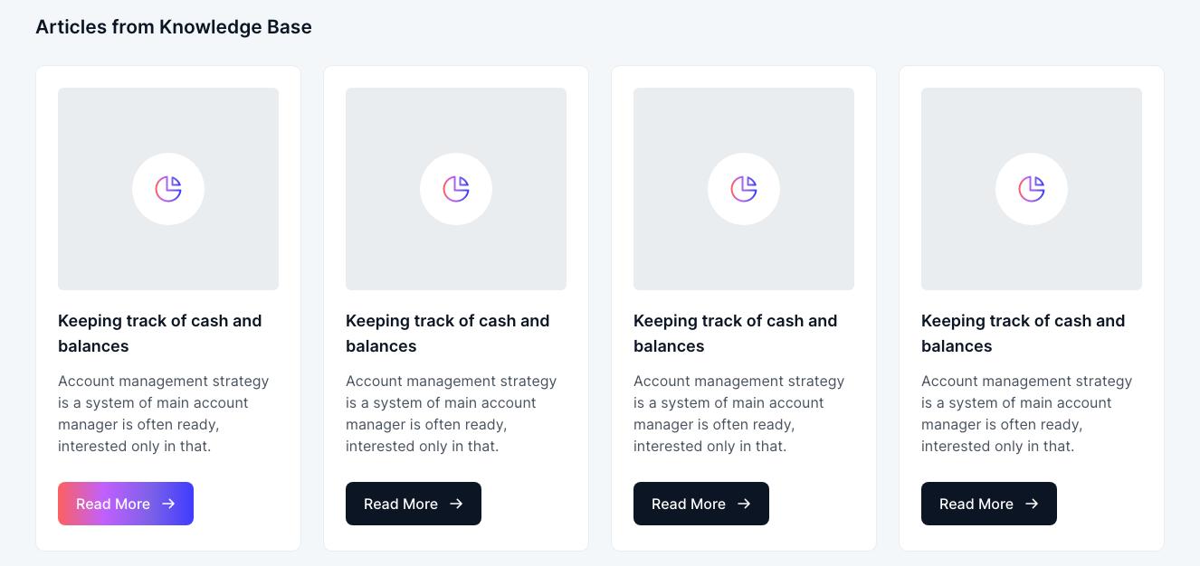 Tailwind Cards Components in Dashy library