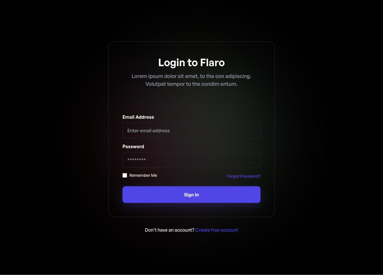 Tailwind Sign in / Sign up Components in Flaro library