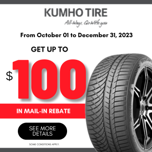 Mail-in rebates for tires from leading manufacturers!